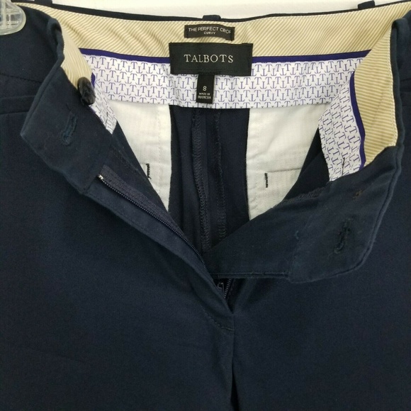 Talbots | Pants & Jumpsuits | Talbots 8 The Perfect Crop Pants Navy ...